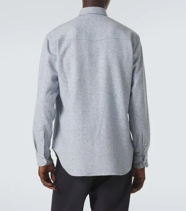 UMIT BENAN Kevin Cashmere And Silk Western Shirt