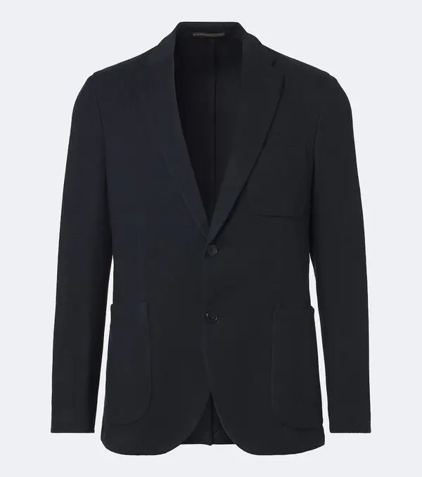 SLOWEAR Single-breasted Wool-blend Blazer - Blue