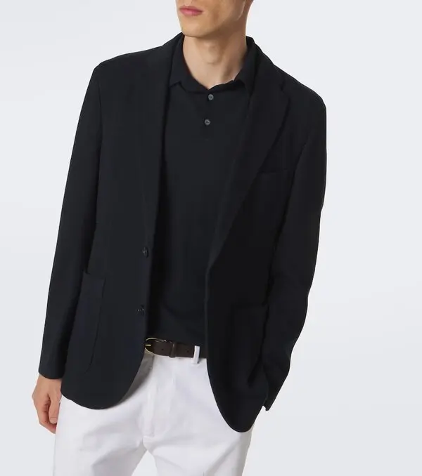SLOWEAR Single-breasted Wool-blend Blazer - Blue