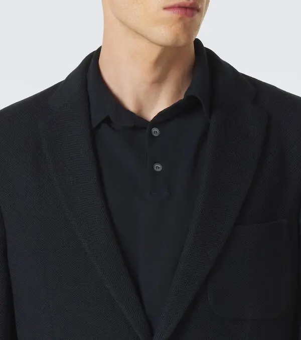 SLOWEAR Single-breasted Wool-blend Blazer - Blue