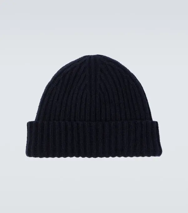 UMIT BENAN Ribbed-knit Cashmere Beanie - Blue
