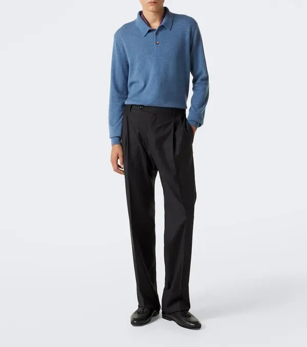 Rubinacci Virgin Wool Wide-leg Pants