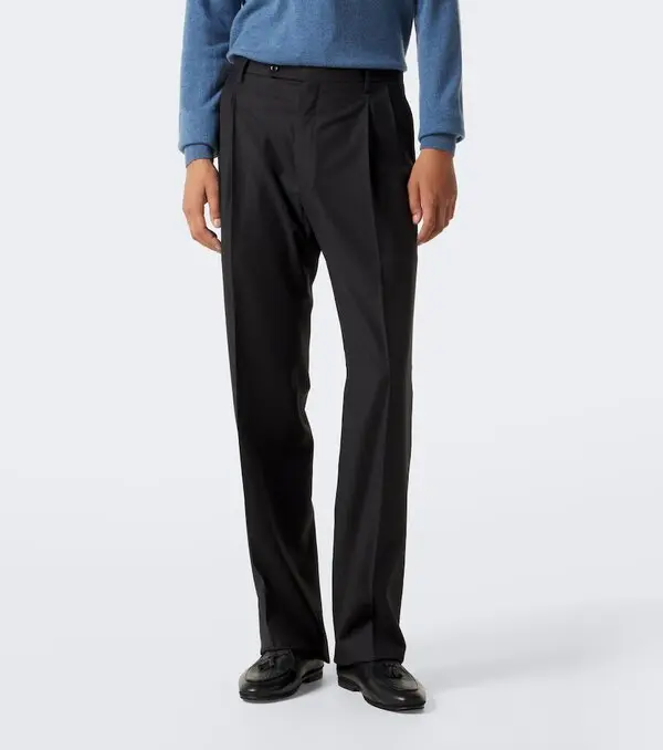 Rubinacci Virgin Wool Wide-leg Pants