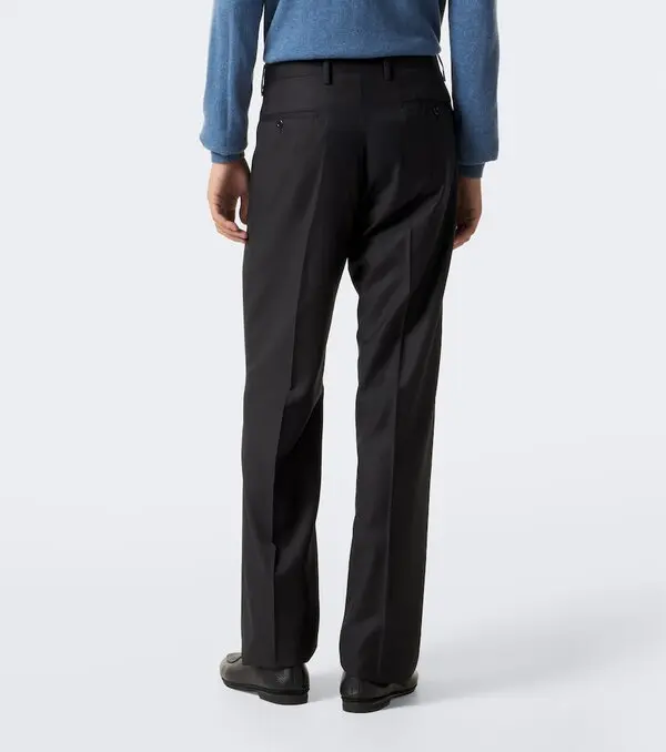 Rubinacci Virgin Wool Wide-leg Pants
