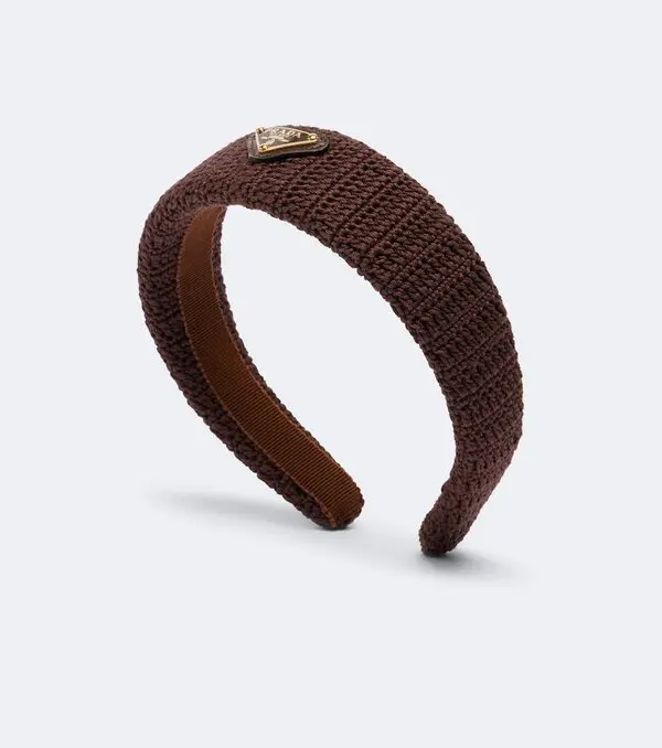 Prada Crocheted Headband - Brown