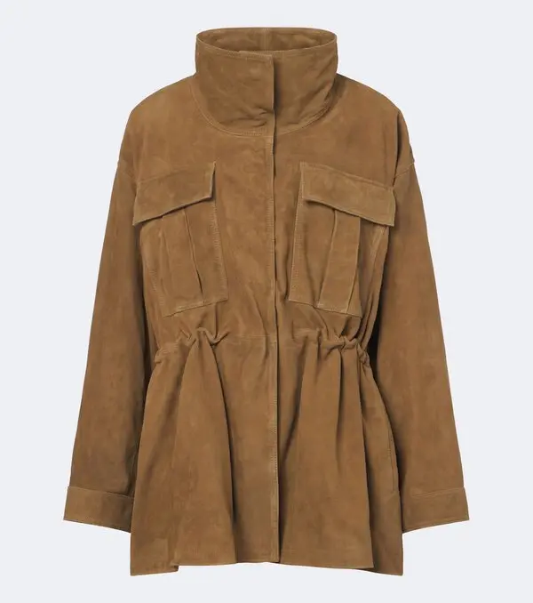 RÓHE Oversized Suede Jacket - Beige
