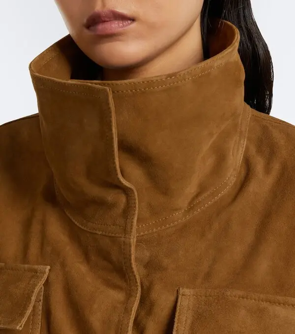 RÓHE Oversized Suede Jacket - Beige