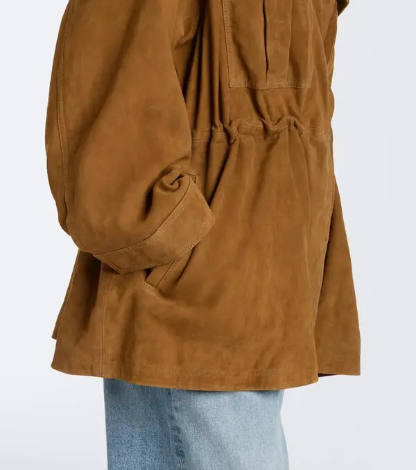 RÓHE Oversized Suede Jacket - Beige