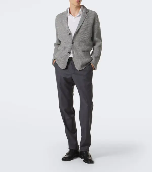 SLOWEAR Virgin Wool Cardigan - Grey