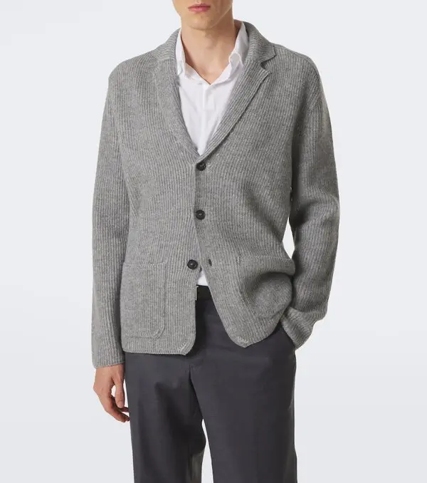 SLOWEAR Virgin Wool Cardigan - Grey