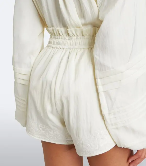 XU ZHI Floral Embroidered Shorts