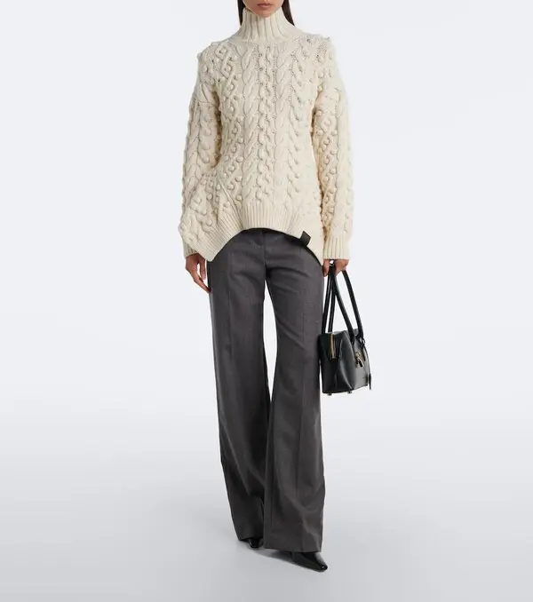 Stella McCartney Wool Straight Leg Trousers