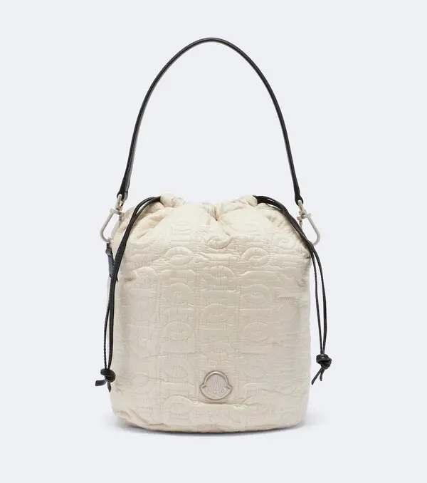 Moncler Caradoc Quilted Bucket Bag - White