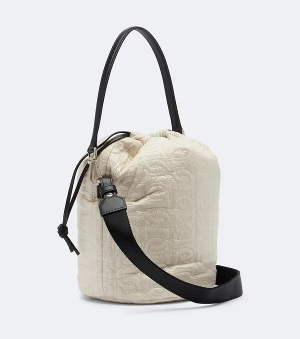 Moncler Caradoc Quilted Bucket Bag - White
