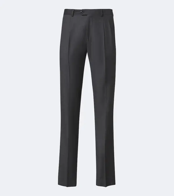 Rubinacci Virgin Wool Straight Pants - Grey