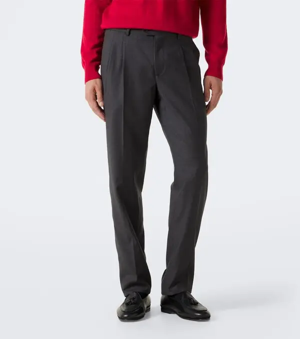 Rubinacci Virgin Wool Straight Pants