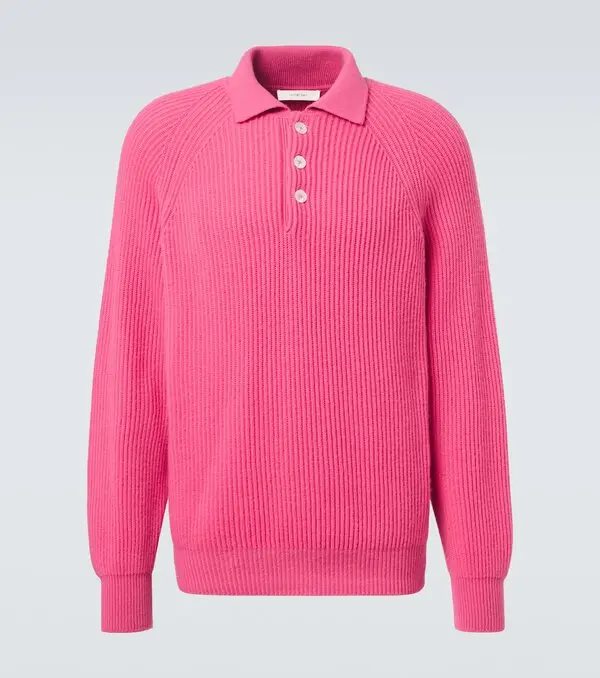 UMIT BENAN Diana Cashmere Polo Sweater - Pink