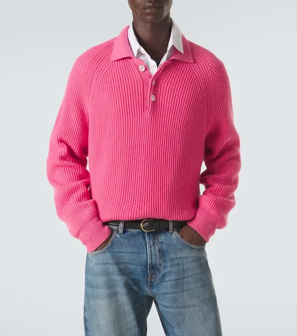 UMIT BENAN Diana Cashmere Polo Sweater