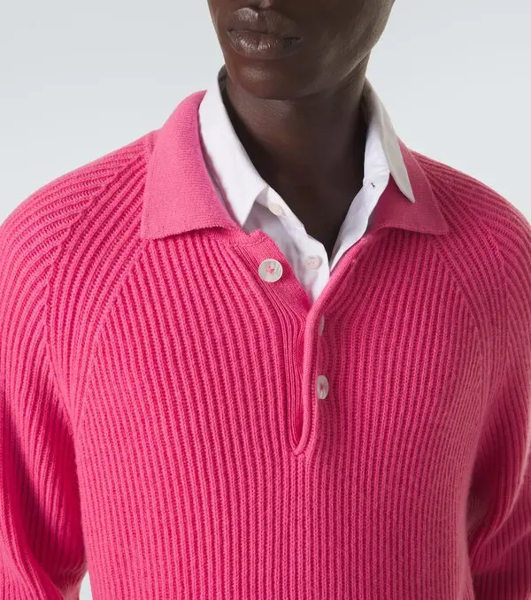 UMIT BENAN Diana Cashmere Polo Sweater