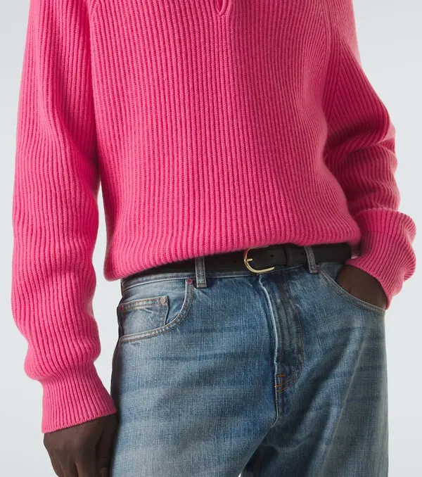 UMIT BENAN Diana Cashmere Polo Sweater