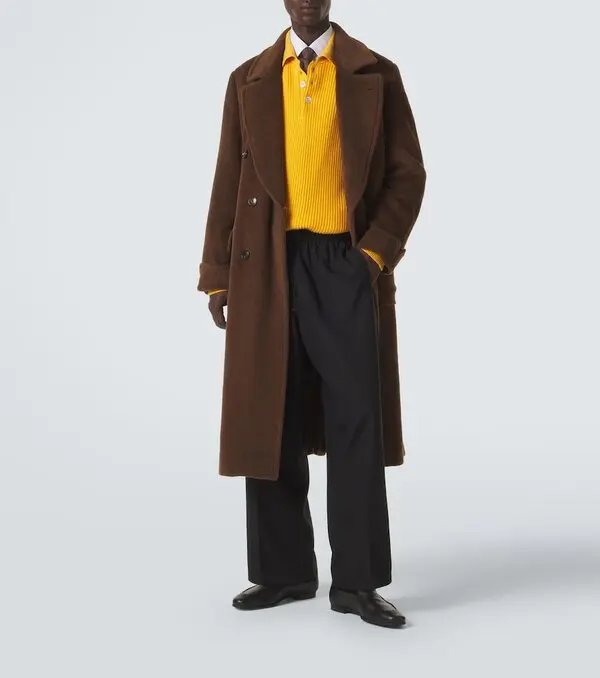 UMIT BENAN Diana Cashmere Polo Sweater - Yellow