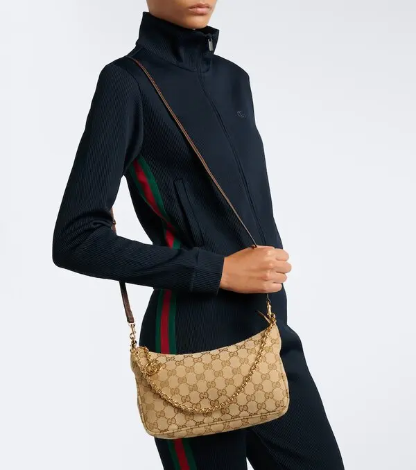 Gucci Lady Lunetta Small Gg Canvas Shoulder Bag