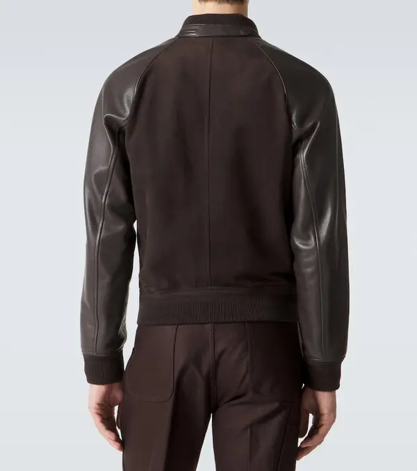TOM FORD Leather And Suede Bomber Jacket