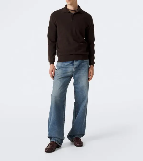 ALLUDE Cashmere Polo Sweater