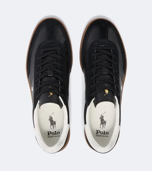 Polo Ralph Lauren Bedford Suede-trimmed Leather Sneakers