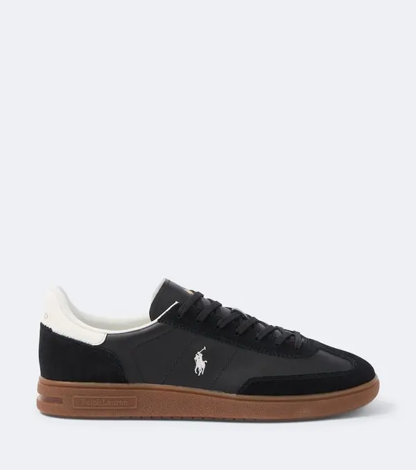 Polo Ralph Lauren Bedford Suede-trimmed Leather Sneakers