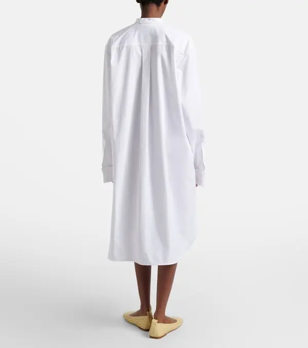 Bottega Veneta Oversized Cotton Poplin Midi Dress