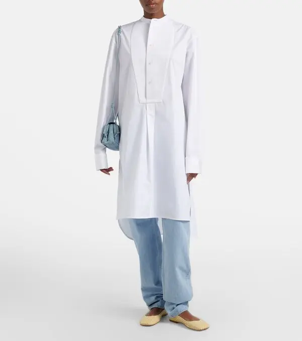 Bottega Veneta Oversized Cotton Poplin Midi Dress