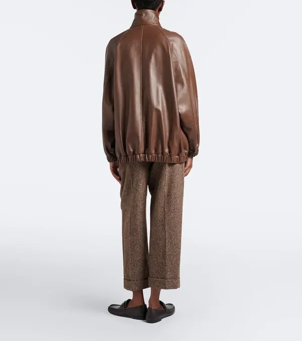 Brunello Cucinelli High-rise Wool-blend Straight Pants