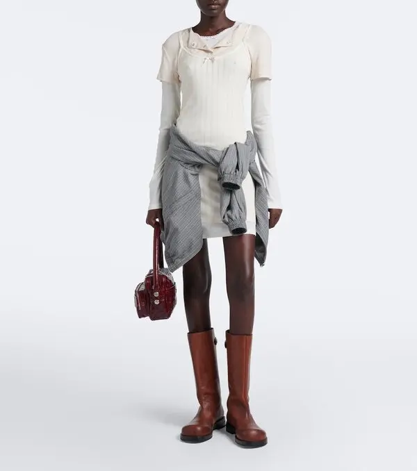 Acne Studios Layered Knitted Mini Dress