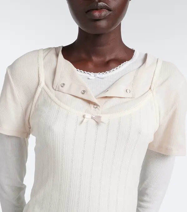 Acne Studios Layered Knitted Mini Dress