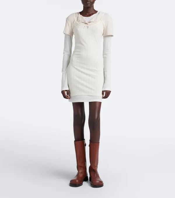 Acne Studios Layered Knitted Mini Dress