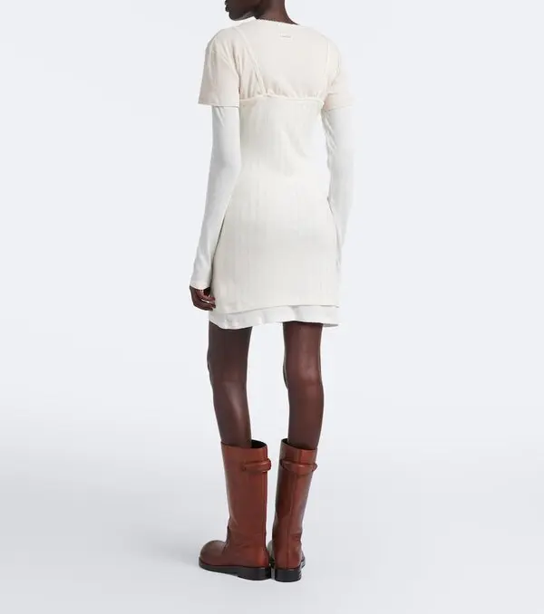 Acne Studios Layered Knitted Mini Dress