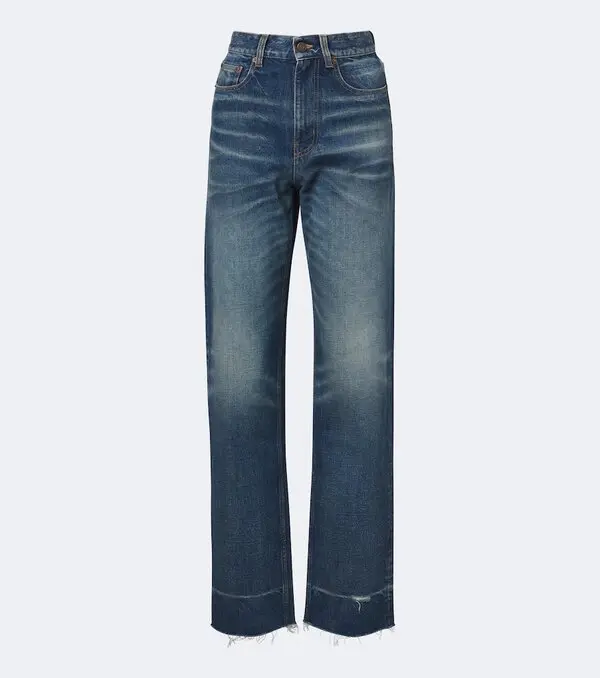 Chloé Straight Leg Jeans In Crimson - Blue