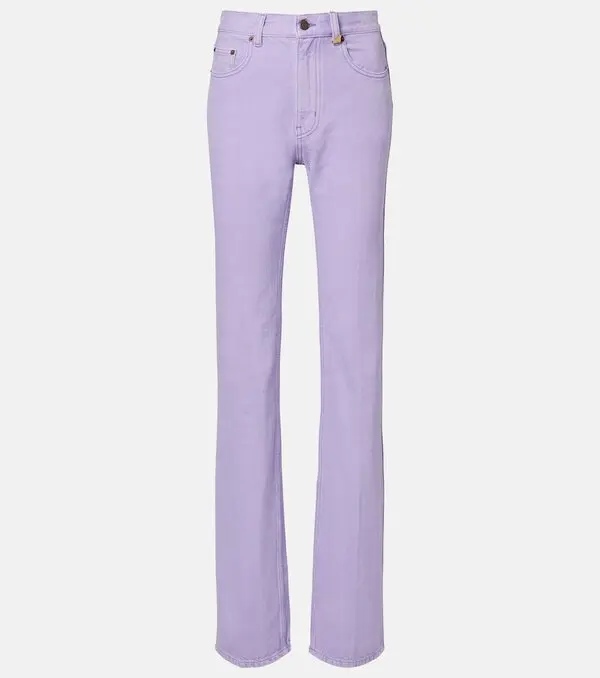 Chloé Straight Leg Jeans In Crimson - Purple