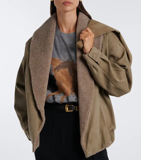 Stella McCartney Oversized Teddy-trimmed Blouson Jacket