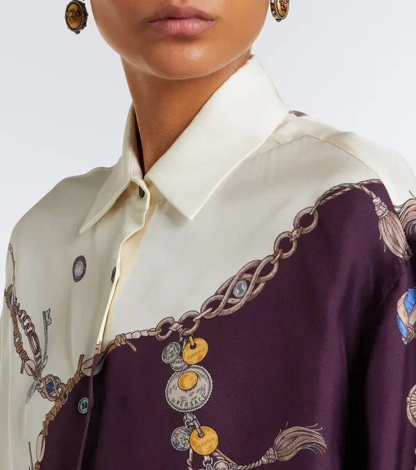 Versace Printed Silk Twill Shirt
