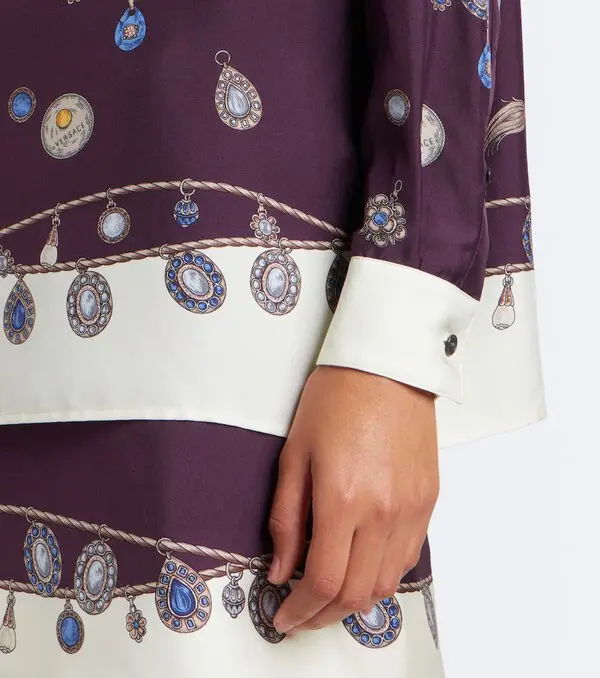 Versace Printed Silk Twill Shirt