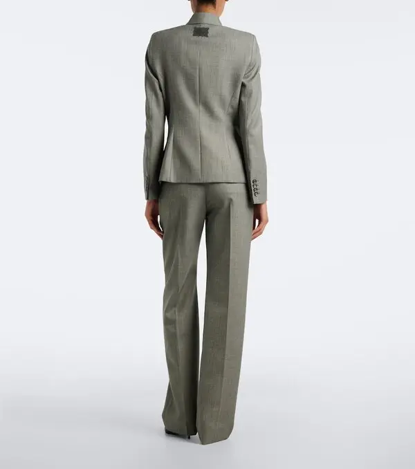 Alexander McQueen Wool Straight Pants - Grey