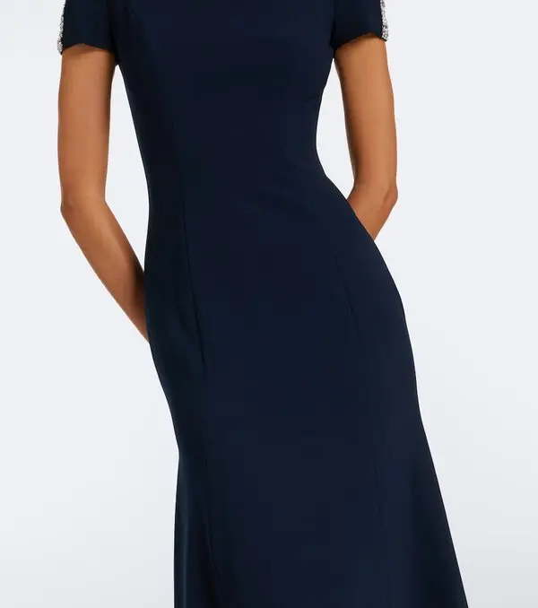 Jenny Packham Embellished Gown - Blue