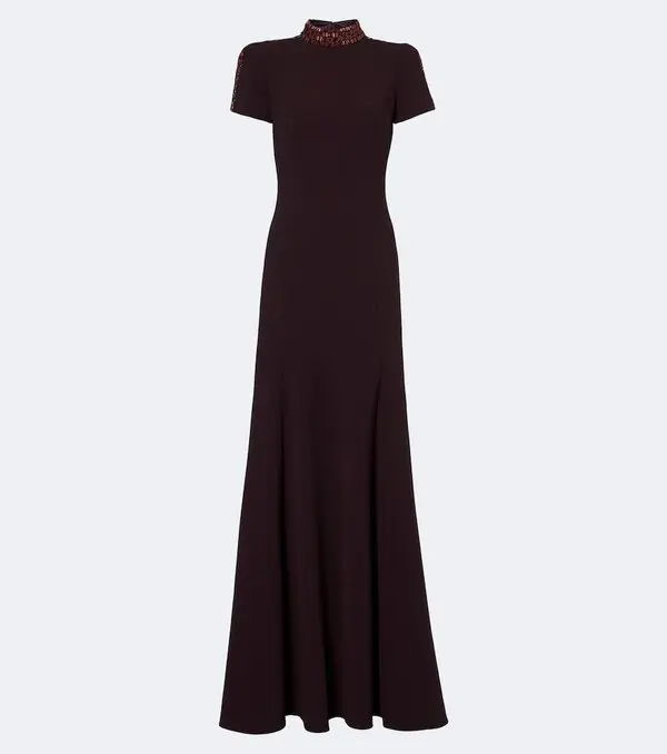 Jenny Packham Embellished Gown - Brown
