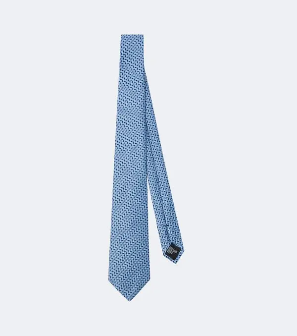 Giorgio Armani Silk Jacquard Tie - Blue