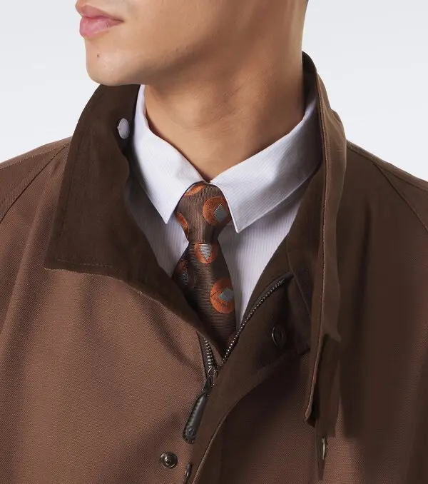 Giorgio Armani Silk Jacquard Neck Tie - Brown