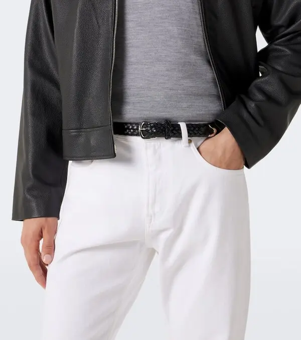 LARDINI Braided Leather Belt