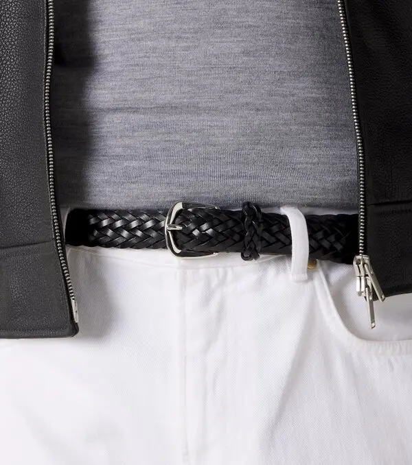 LARDINI Braided Leather Belt