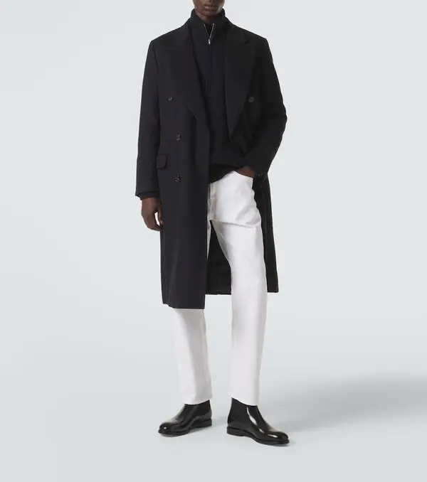 UMIT BENAN President Double-breasted Cashmere Overcoat